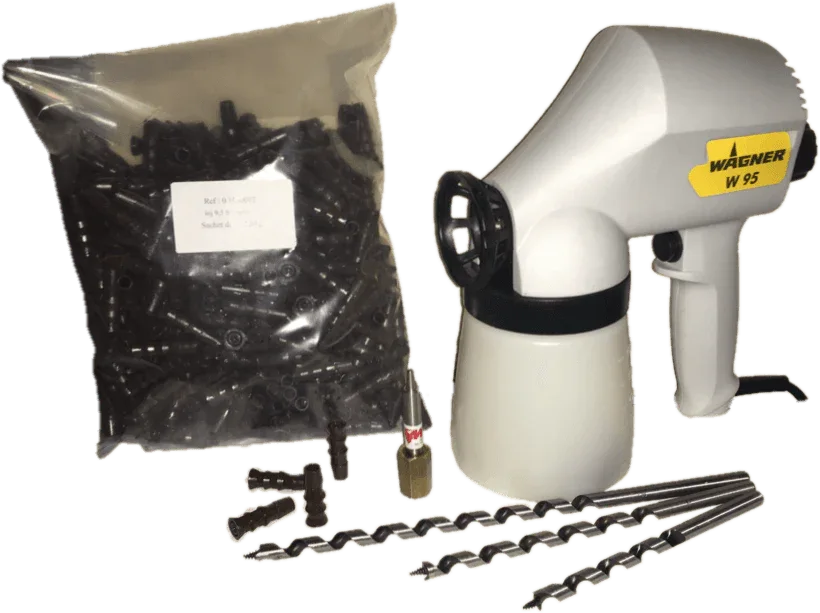Kit Wagner 95 – Pistolet injection + 500 injecteurs + 1 embout + 3 ...